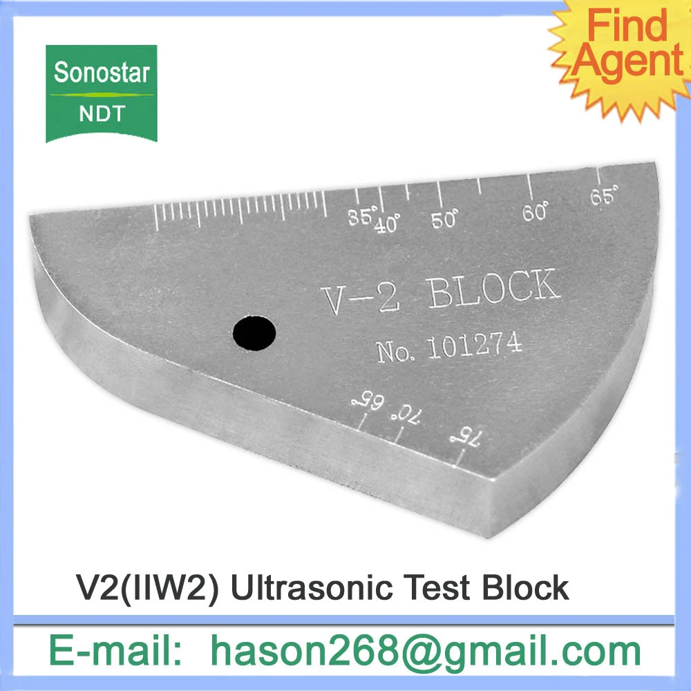 V2 Iiw2 Ultrasound Test Block Ndt Ultrasonic Standard Calibration Block ...