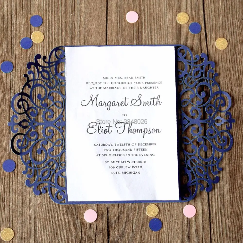 Wedding Invitations Blue