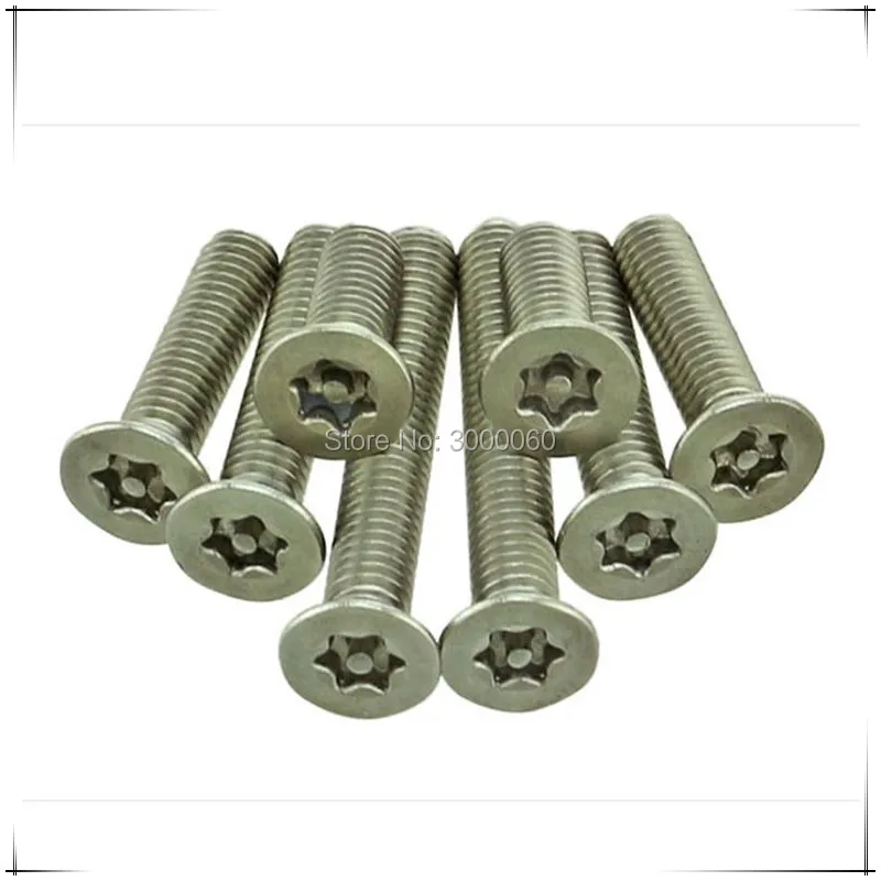 M6 Stainless Steel 304 Six lobe Flat Head Security Screw 50pcs/lot ...