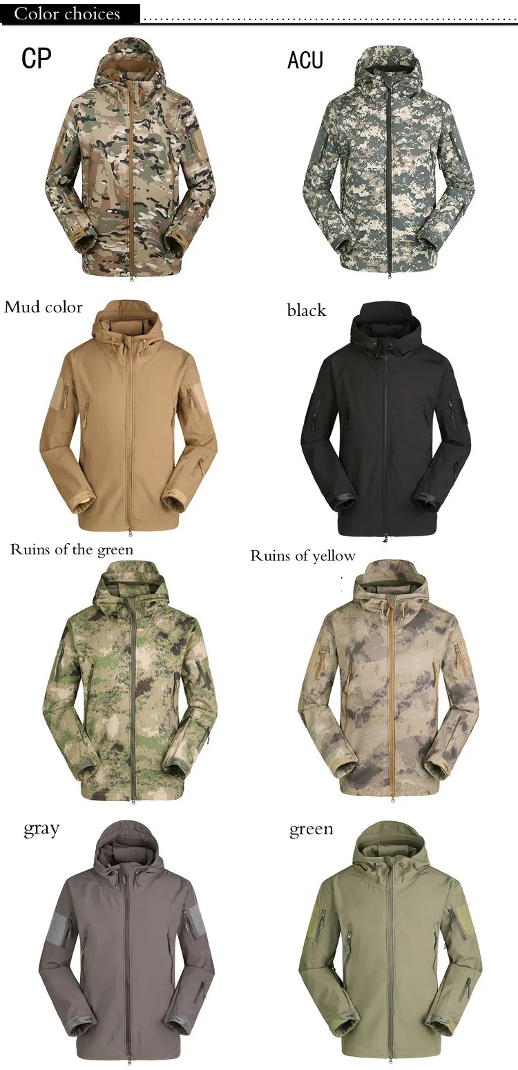 Military Army Tactical Waterproof Hardshell Outdoors Jacket