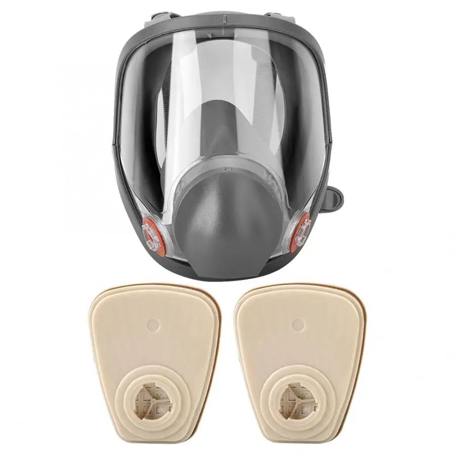 Silicone Spherical Full Face Respirator Gas Mask Organic Gas Filter ...