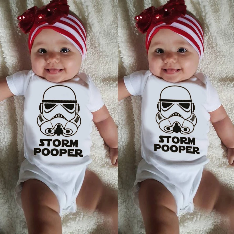 Summer Baby Clothes Star Wars Bodysuit Storm Pooper Letter Heroic ...