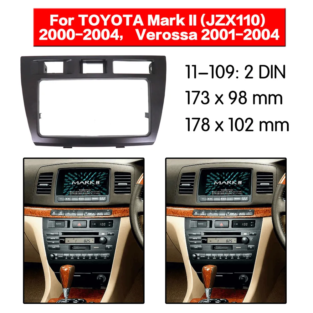 Kit de marco de Radio de coche para TOYOTA Mark II (JZX110) 2000 2004 ...