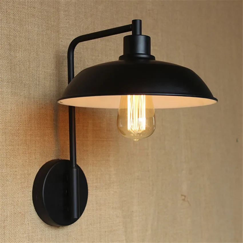 New Vintage Edison Wall lamps,American Loft Style Iron Lampshade Wall ...