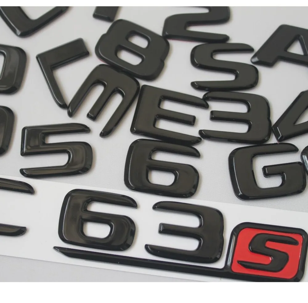 Size : 4MATIC Car Letter Emblems Glossy Black Trunk Letters Emblem ...