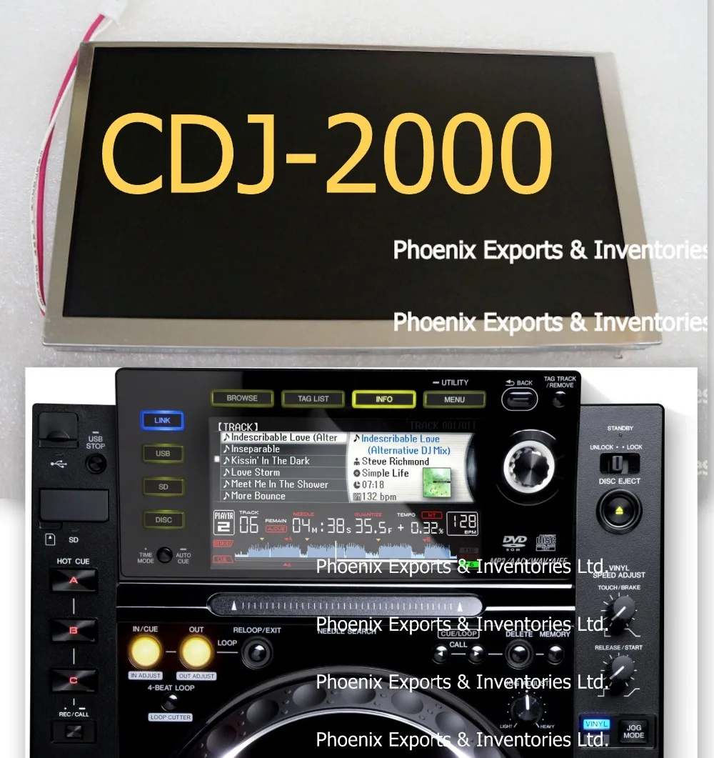 Original Lcd Screen For Pioneer Cdj2000 Cdj 2000 Cdj-2000 Display Panel ...
