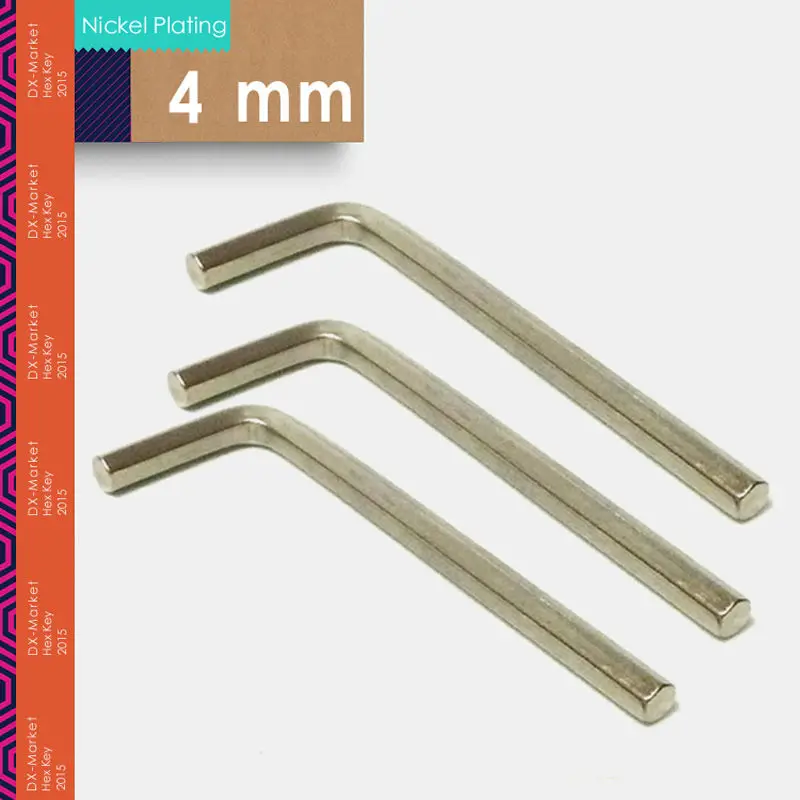 4mm , 20pcs/lot , 4mm Hex key , Allen key 45# STEEL tools , m4 nickel ...