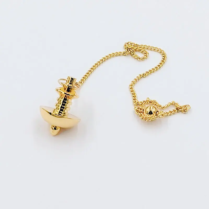 pendulum stone Healing Pyramid Reiki copper pendulum metal Pendant ...