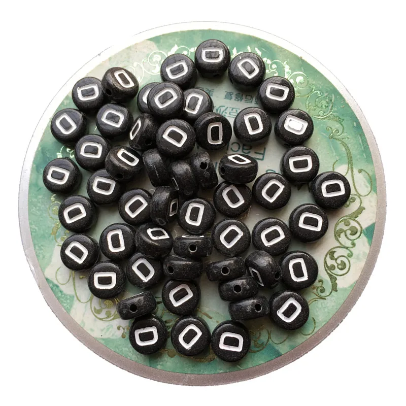 New Arrival 100pcs/lot 4*7MM Plastic Initial Jewelry Beads Single ...