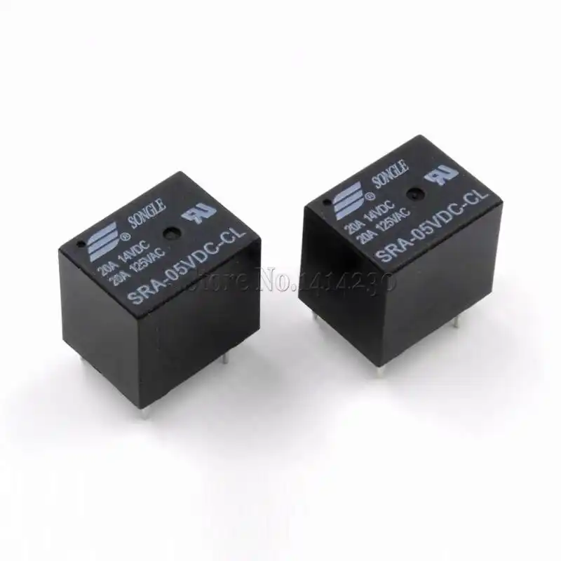 10Pcs 12V 20A DC Power Relay SRA 12VDC CL 5Pin PCB Type In stock Black ...