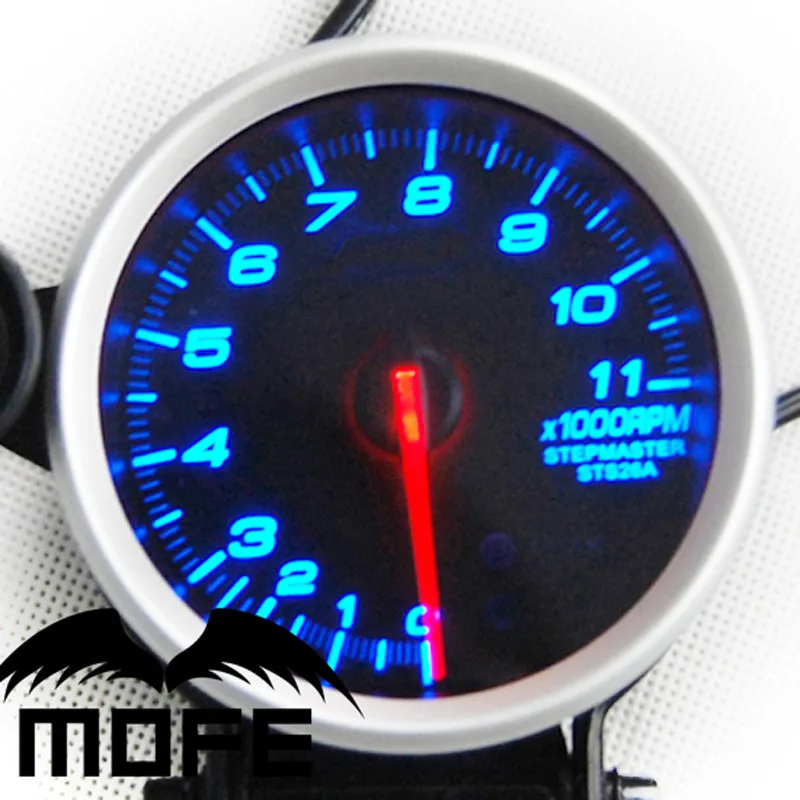 OFERTA ESPECIAL Logotipo Original LED Azul 80 MM BF Tacómetro RPM Gauge Con Shift Light|gauge ...