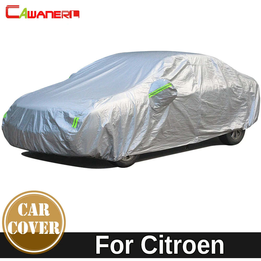 Cawanerl Thicken Cotton Car Cover Waterproof Outdoor Sun Shade Snow ...