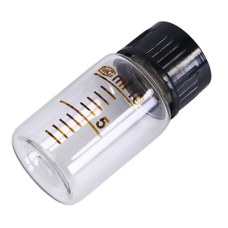 10ml-Glass-Plastic-Reagent-Bottle-With-Screw-Cap-Black-Graduated-Sample ...