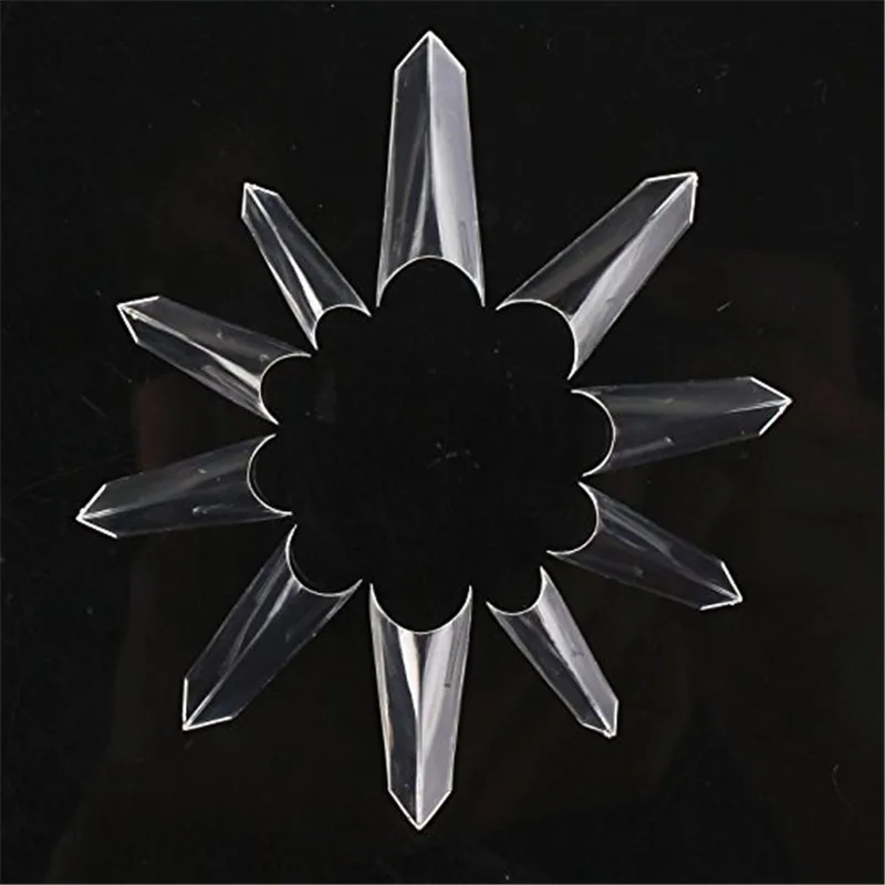 MISMXC 500 Pcs 10 Sizes French Sharp Ending Half Nails Tips French ...