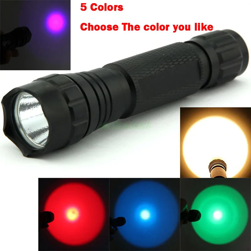 501b Yellow/green/red/blue/uv Led Light 300 Lumen Xpe Lanterna Portable ...