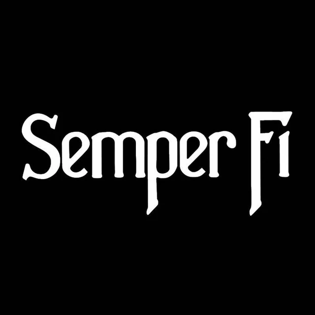 Semper Fi Logo Black And White