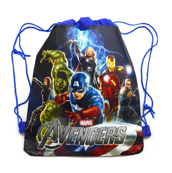 1PCS Avengers Super Hero Iron Man Drawstring Backpacks School Shopping ...