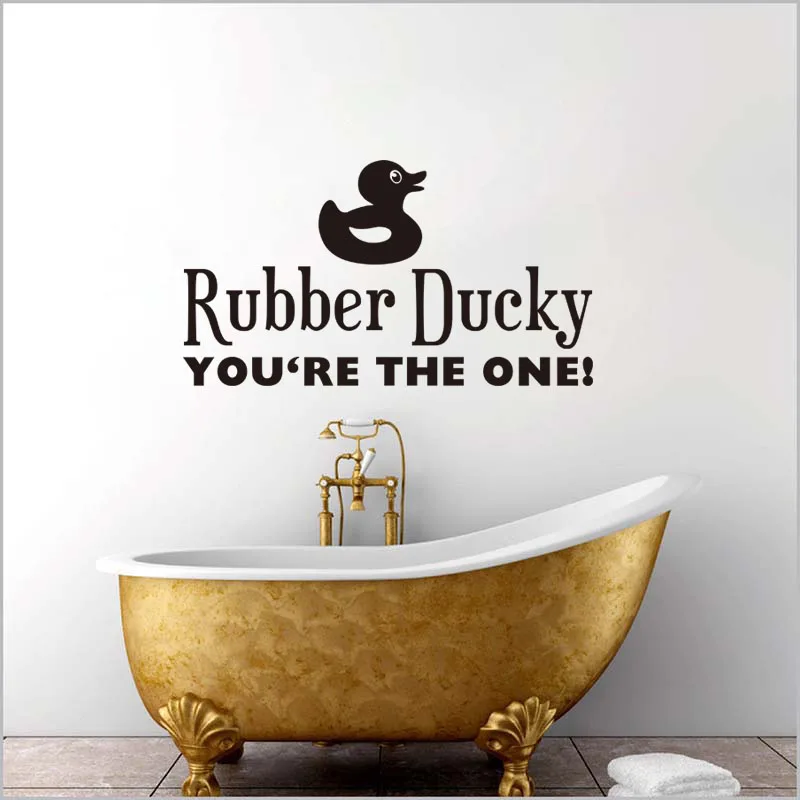 Stickers Rubber Ducky Cartoon Wall Decal Mural Art Wallpaper Bathroom ...