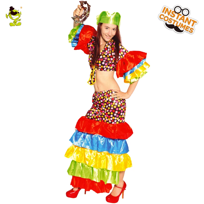 Adult's Deluxe Rumba Costume Cuban Caribbean Turban Tropical Fancy ...