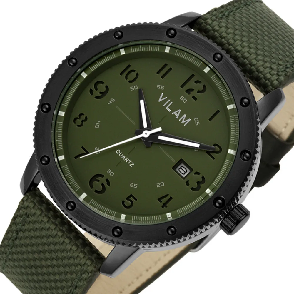 Vogue Men Waterproof Quartz Outdoor Sports Army Green Watches Relogio ...
