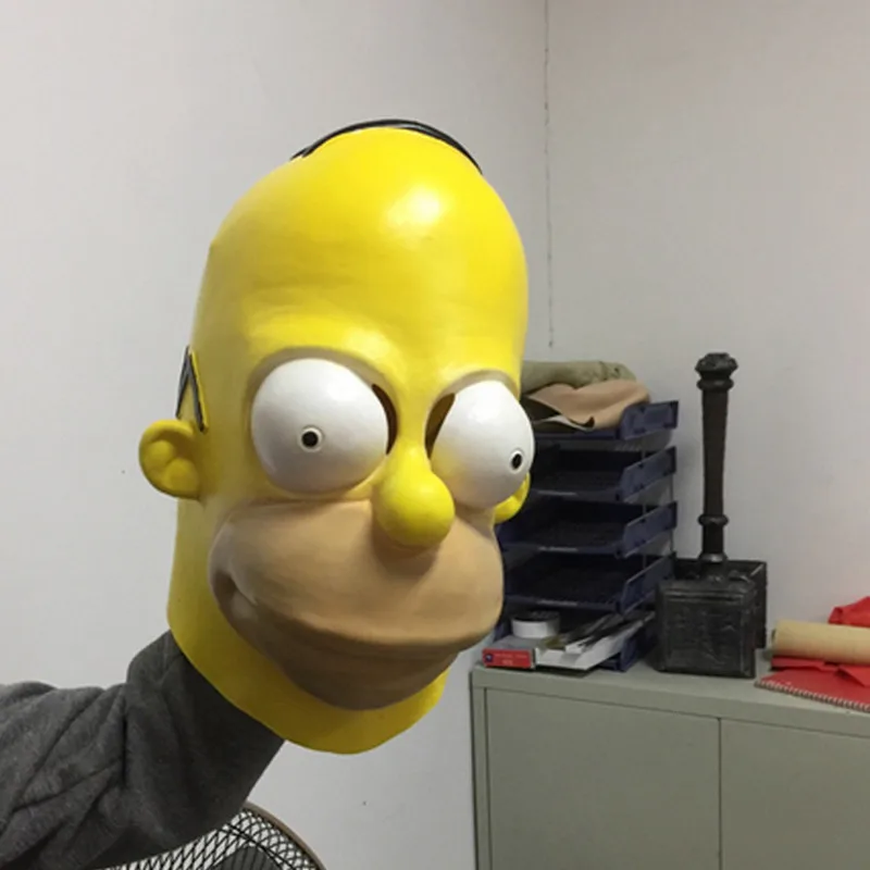 The Homer Simpsons Latex Simpsons cosplay Mask Halloween Cosplay for ...