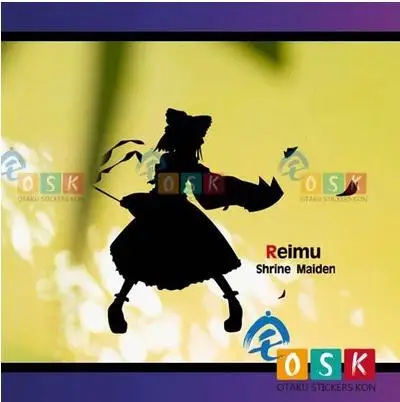 Touhou Project Hakurei Reimu Vinyl Wall Stickers Decal Decor Home Anime ...
