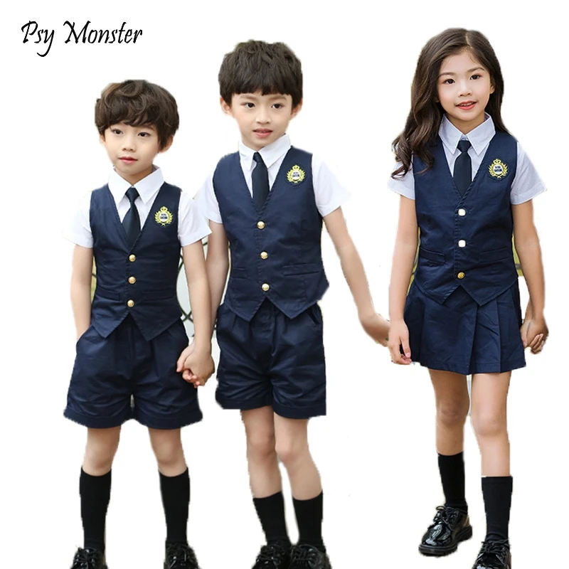 Japanese-Student-School-Uniforms-Set-Suit-for-Girls-Boys-Waistcoat-Vest ...