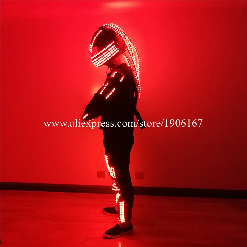RGB Led Luminous Dance Robot Suit Illuminated Growing Light Up Armor ...