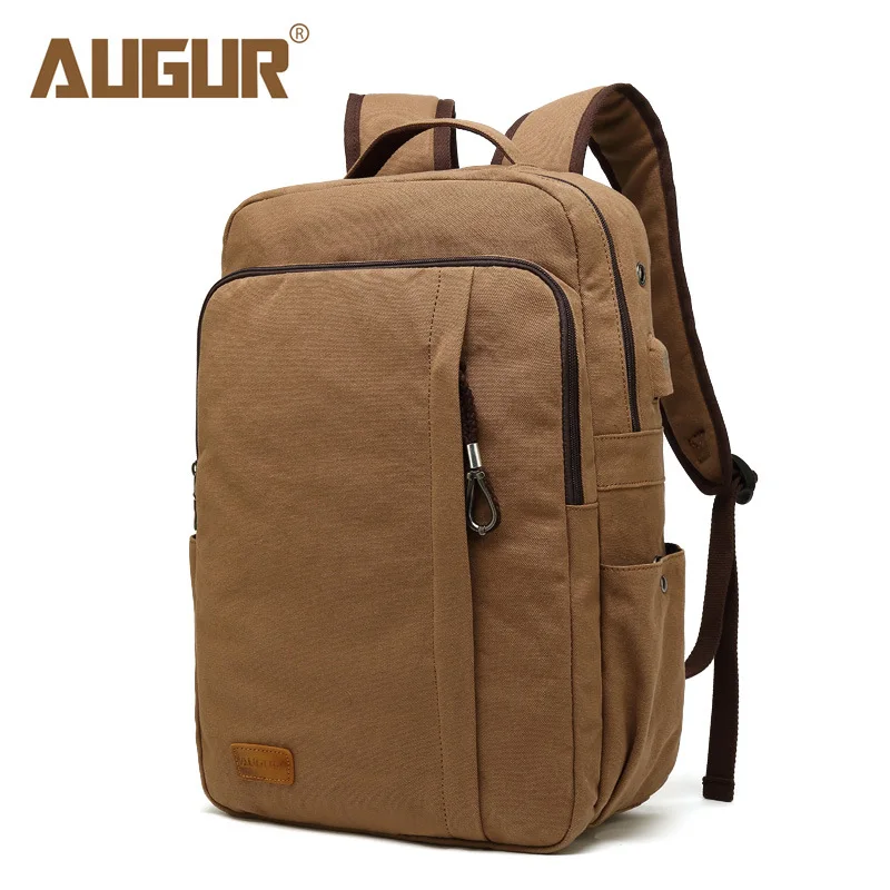 AUGUR-Men-Vintage-Canvas-Backpack-15-6-inch-Laptop-Backpack-With-USB ...