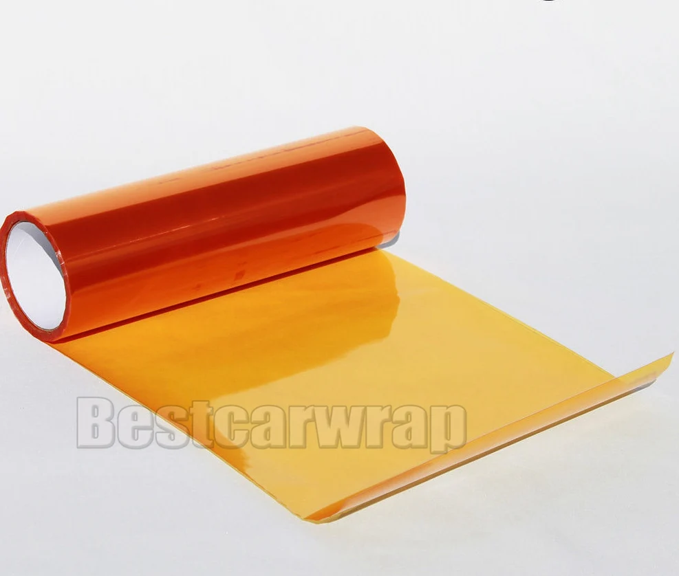 1 Roll / Lots Orange Headlight Film Tint Taillight / Motorbike Rear ...