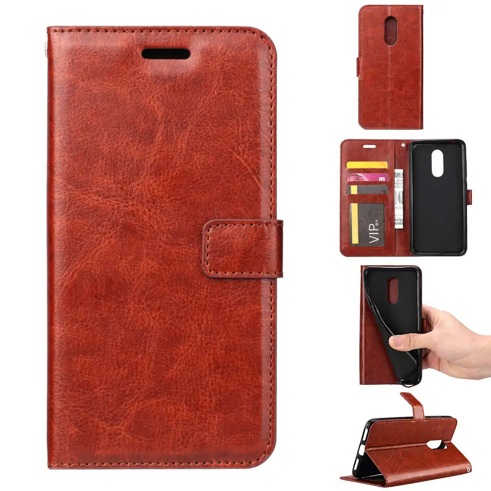 for Xiaomi Redmi 5 / 5Plus Luxury Retro Leather Book Wallet Flip Cover ...