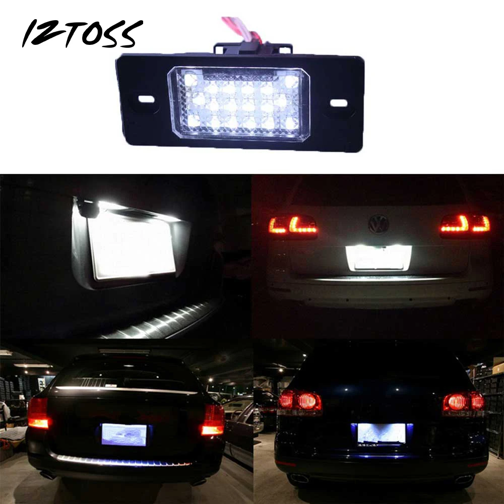 IZTOSS Error Free 18 3528 LED License Plate Light Lamp For VW Touareg ...