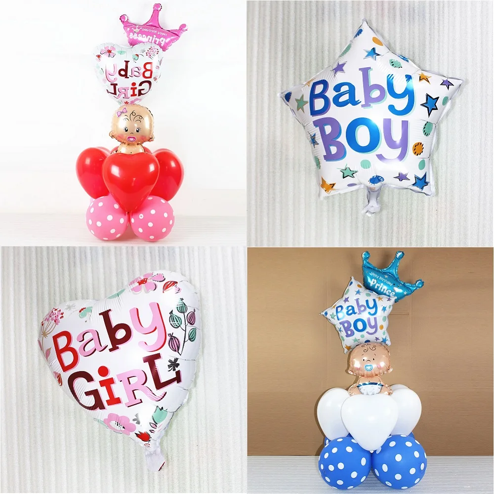 Baby Birthday Balloons Helium Balloon Heart Wedding Star Aluminum Foil ...