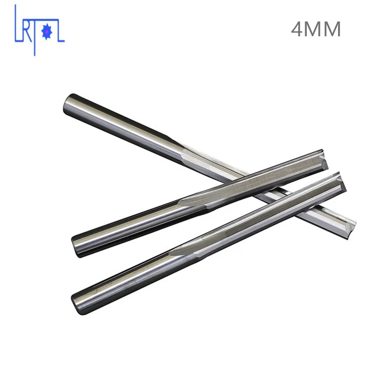 4mm 2-flute Straight Grooving Cnc Milling Bit Precision Ground Straight ...