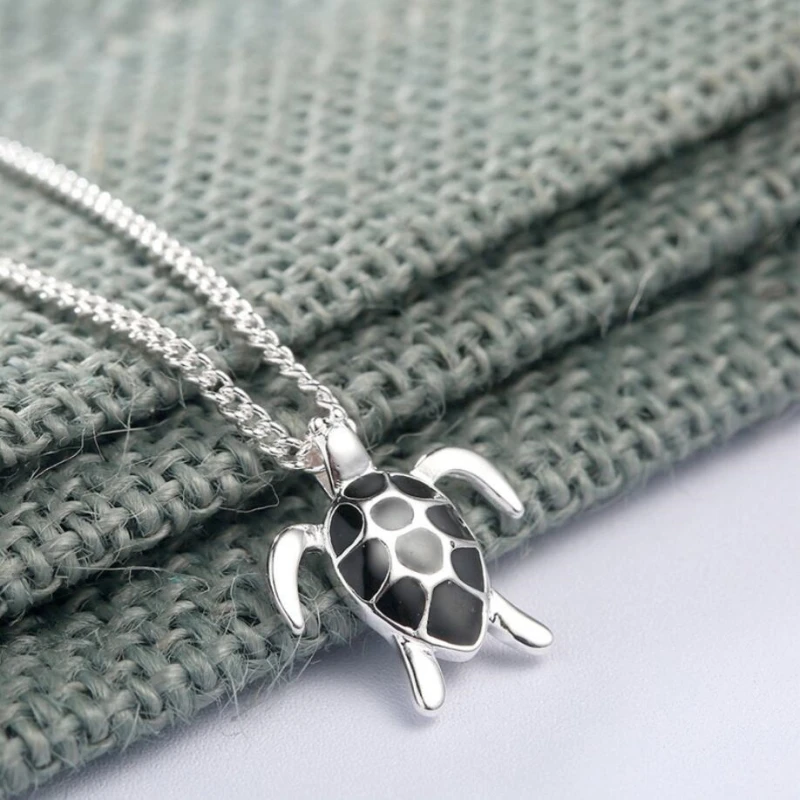 Turtle Sweet Korea Simple Wild Silver Color Clavicle Chain Necklace For ...