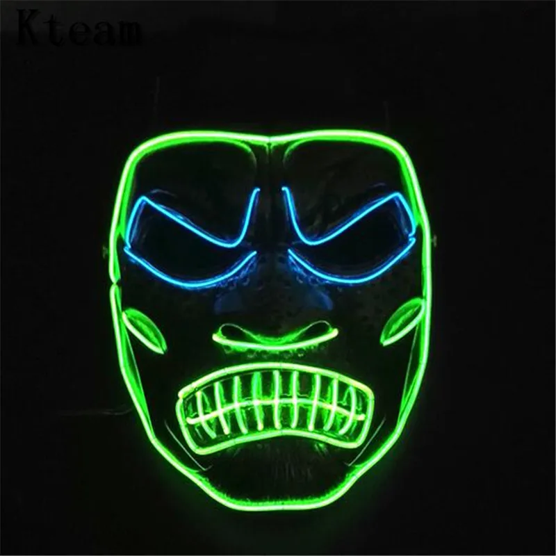 Glowing-Halloween-Masquerade-party-Mask-Golden-Horror-Grimace-Mask ...
