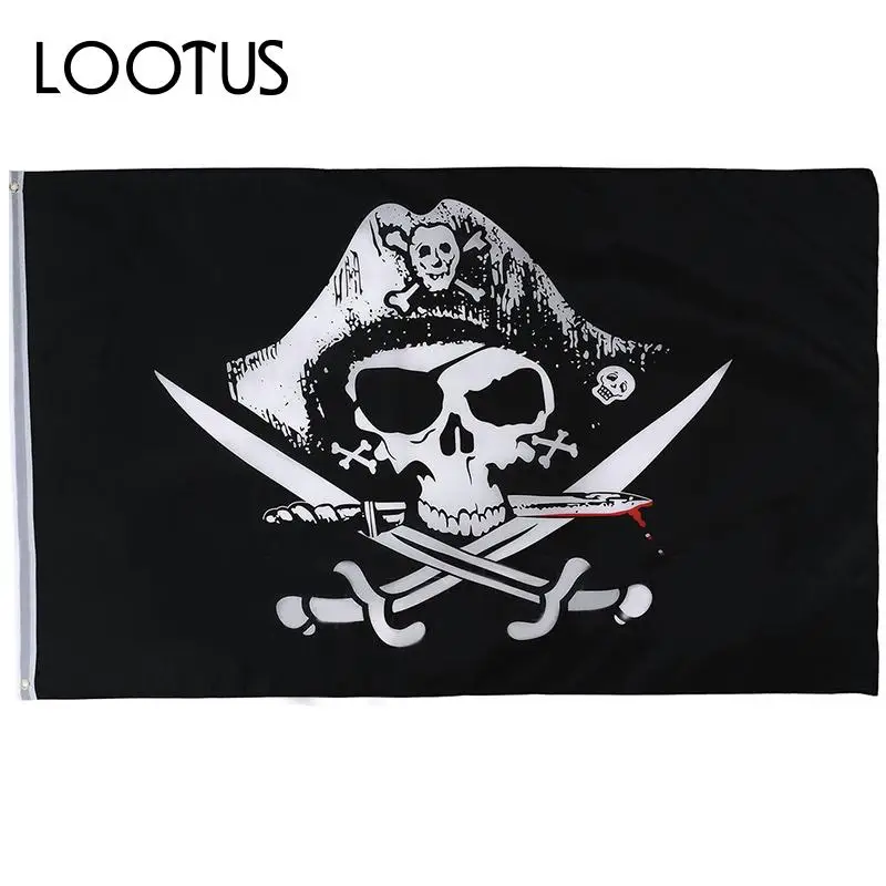 3x5FT Skull And Cross Jolly Roger Pirate Flags Banner Activity Home ...