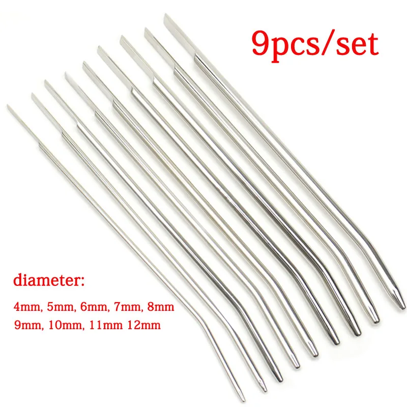 9pcs/set Penis Plug Metal Urethral Dilator Sounding Rod Sex Toys For ...