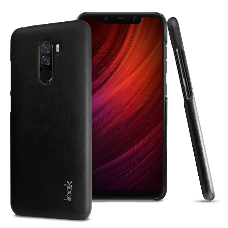 IMAK for Xiaomi Pocophone F1 case leather Ruiyi Series Leather Skin ...