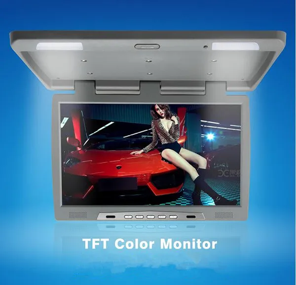 22'' Inch HD Wide Screen Automotivo Car Flip Down Overhead TFT LCD ...