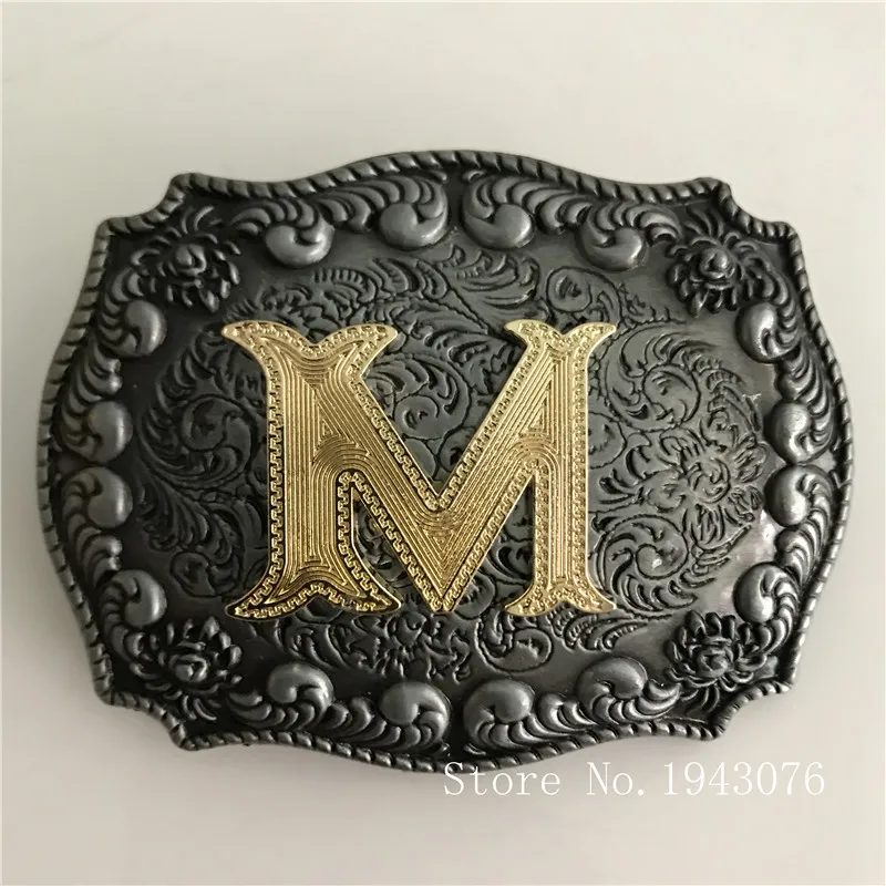 Aliexpress.com : Buy Retail New Gold M Initial Letter Belt Buckle With ...