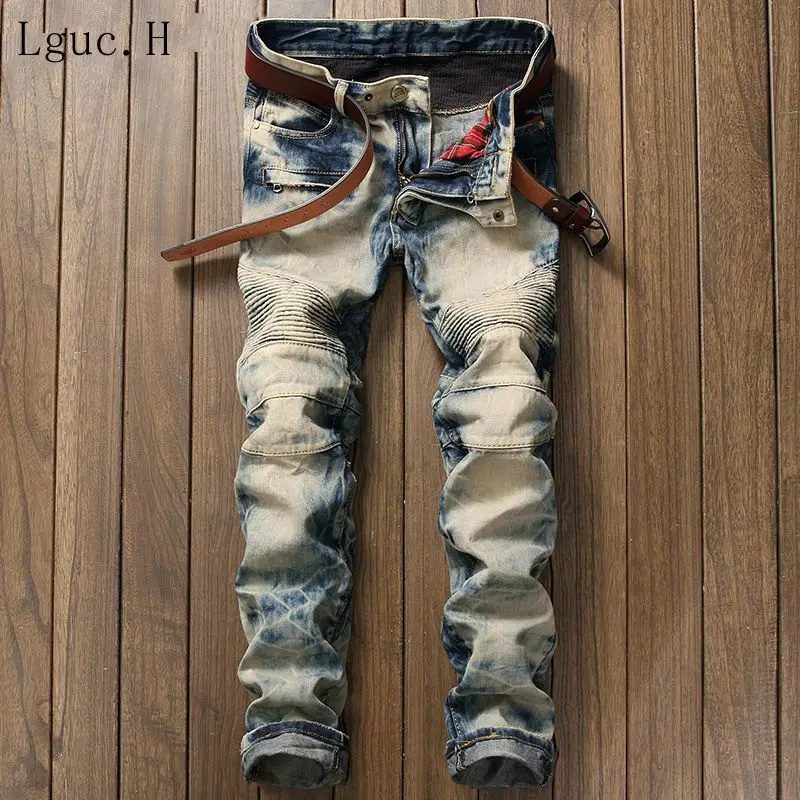 Lguc-H-2018-New-Fashion-Men-s-Worn-Motorcycle-Jeans-Slim-Straight-Retro ...