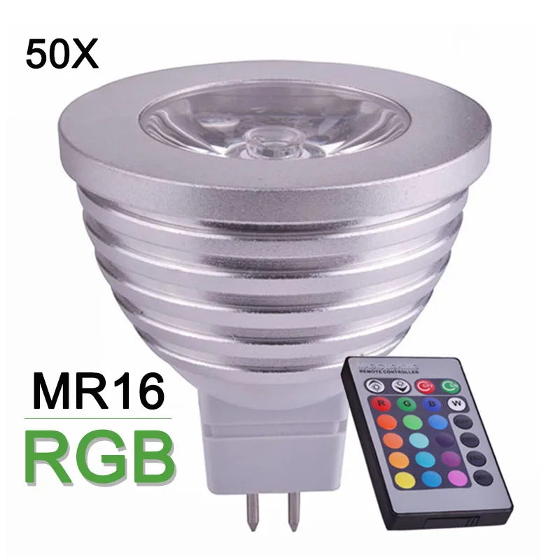 Wholesale RGB LED Lamp MR16 4W 12V LED RGB Bulb Light RGB LED Spotlight ...