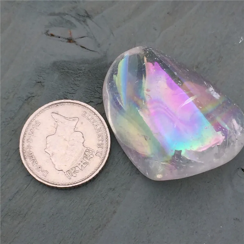 5 шт. Натуральный прозрачный кристалл кварца Белый аура камни