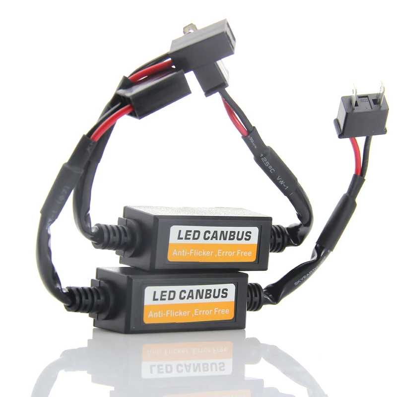 H7 Bulb Resistors Decoder 2pcs 50w 8ohm Abs + Metal Car Led Decoders ...