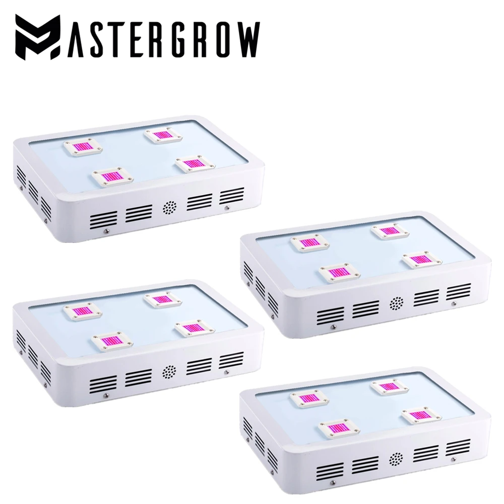 4 pcs mastergrow 1200 w cob led 성장 빛 전체 스펙트럼 레드/블루/화이트/uv/ir 410 730nm ...