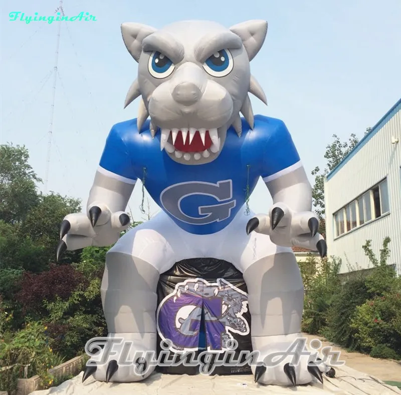 Customized Inflatable Sports Team Entrance 8m*4m*6m Blow Up Mascot Wolf ...