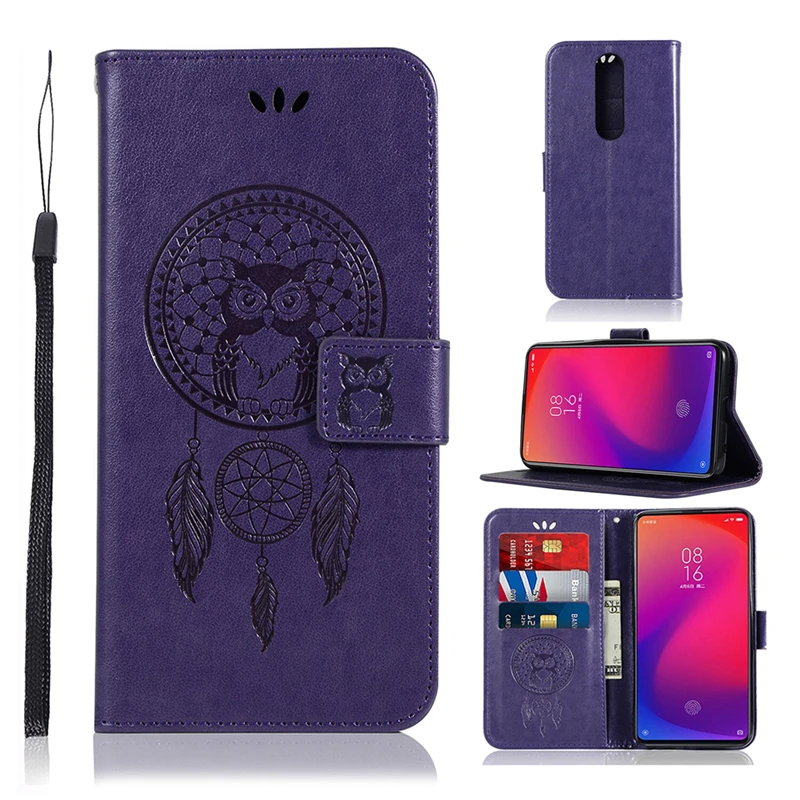 For Cover Xiaomi Redmi K20 Pro Case Fashion Dreamcatcher Leather Flip ...