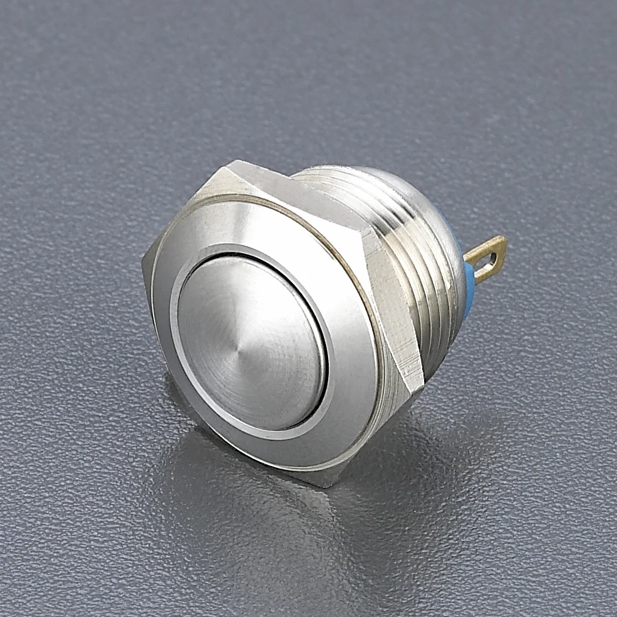 Anti vandal16mm stainless steel metal push button switch pin terminal ...