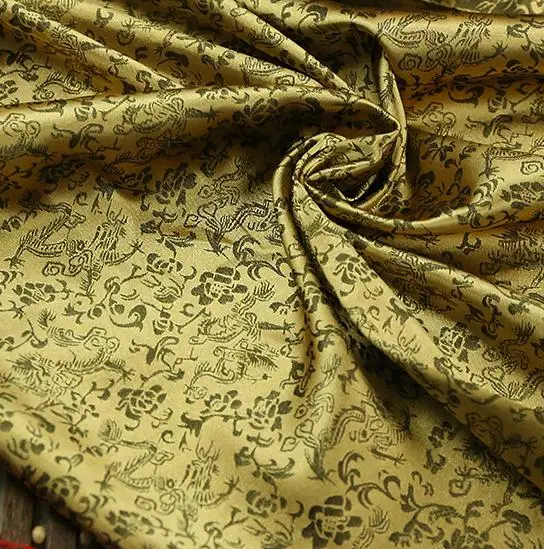 120cm*100cm Dragon Pattern Jacquard Synthetic Silk Material Brocade ...